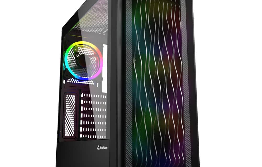 Sharkoon presenta su caja ATX RGB Wave con diseño de ondas en 3D